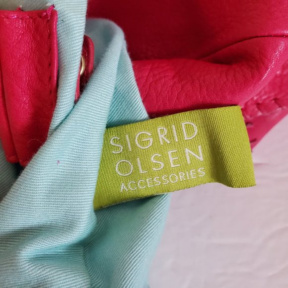 Sigrid Olsen | Bags | Sigrid Olsen Hot Pink Pebbled Leather Hobo ...